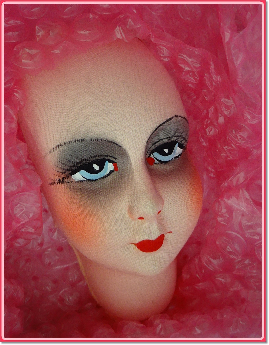 Boudoir Doll Head, Antique French Boudoir Doll Mask, Boudoir Doll ...