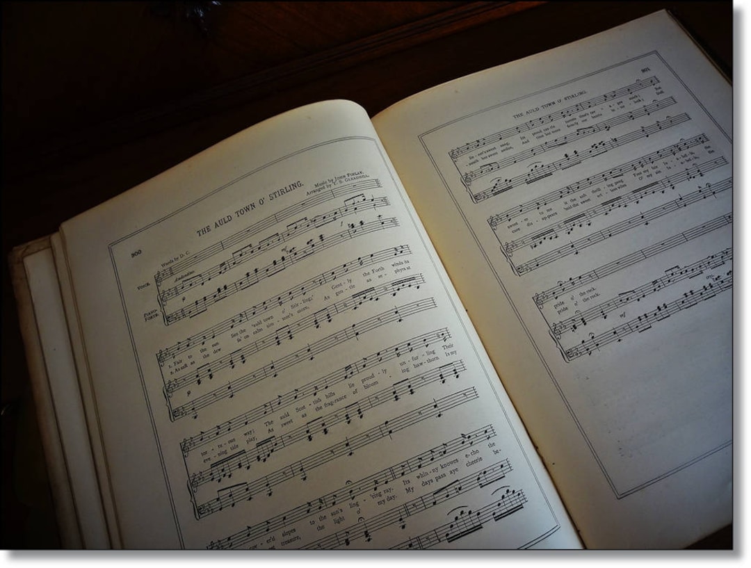Antique Book, 140 Year Old Scottish Song Book, Kyle's Scottish Lyric ...