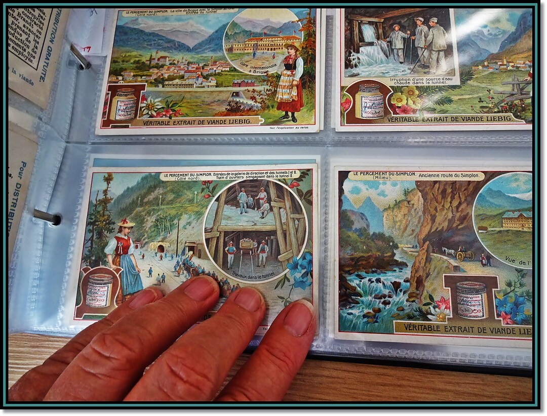 Liebig Cards, Large Lot of 40 Liebig Cards in Album, Collectors Cards ...