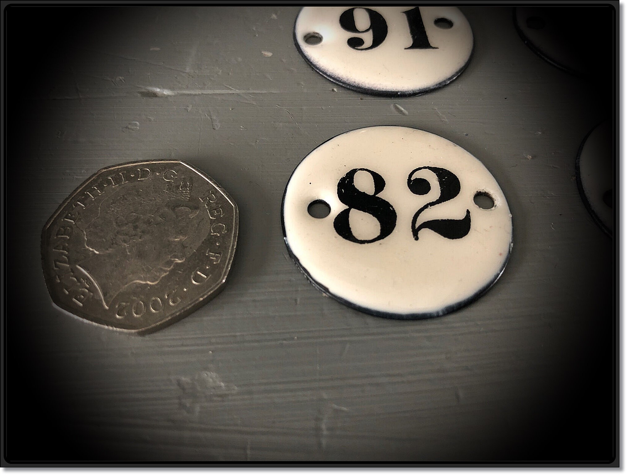 Vintage Numbered Tag Enamel Number Tag Locker Industrial - Etsy