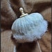 Swans Down Powder Puff, Tiny Boudoir Dresser Puff, Gathered Blue Silk ...