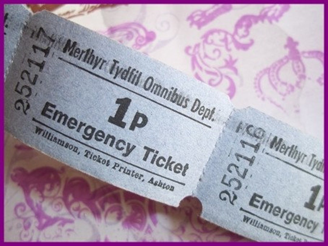 Vintage Tickets : 10 Original One Penny Unused Tickets British Bus ...