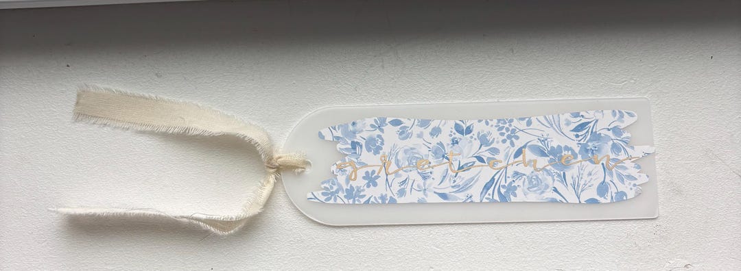 Cursive Personalized Bookmark - Etsy