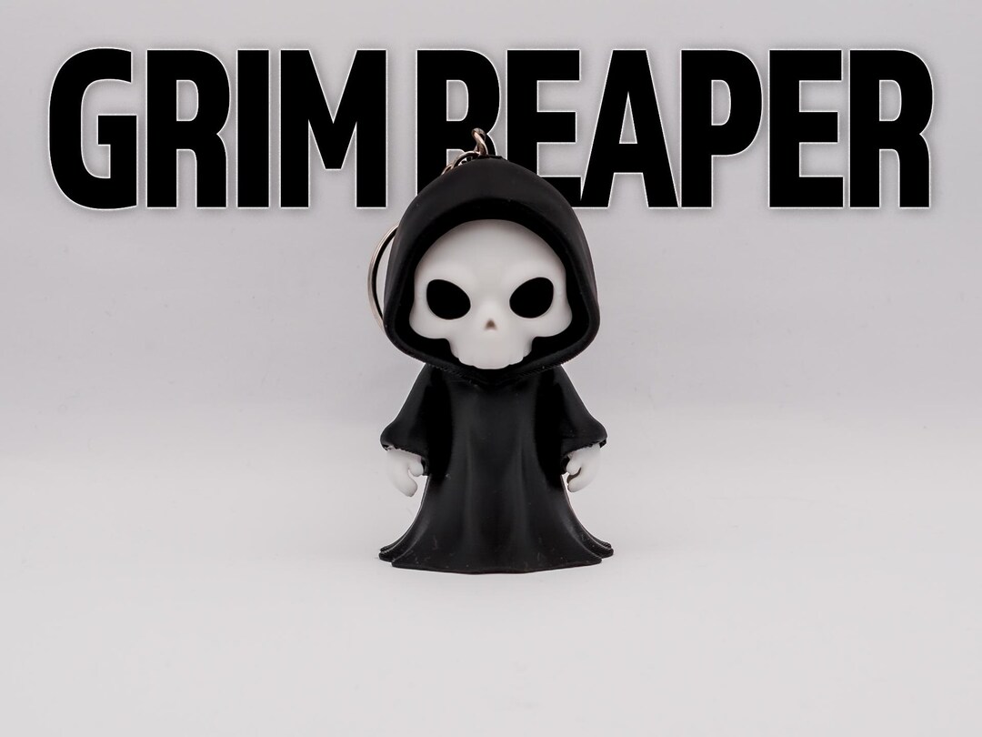 Grim Reaper Keychain – Dark Gothic Skull Charm, Spooky Death Reaper ...