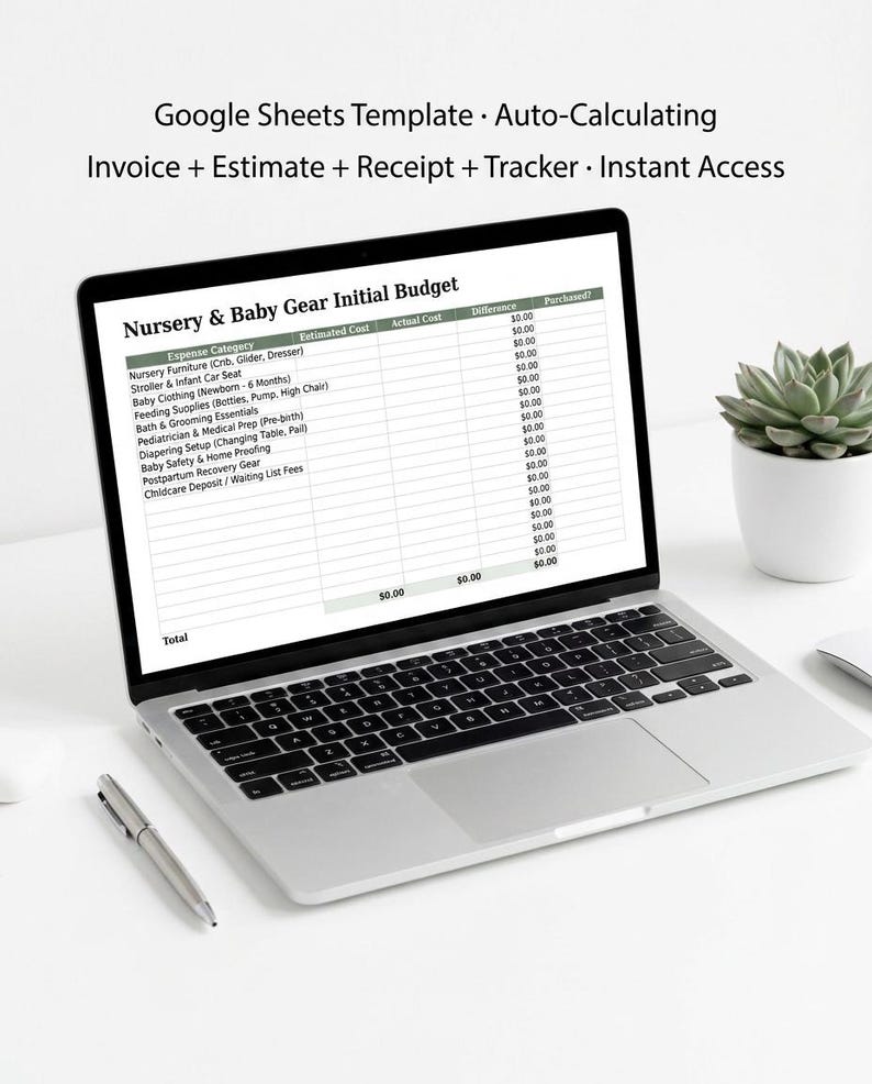 New Baby Budget Planner and Baby Expense Tracker Excel Template for ...