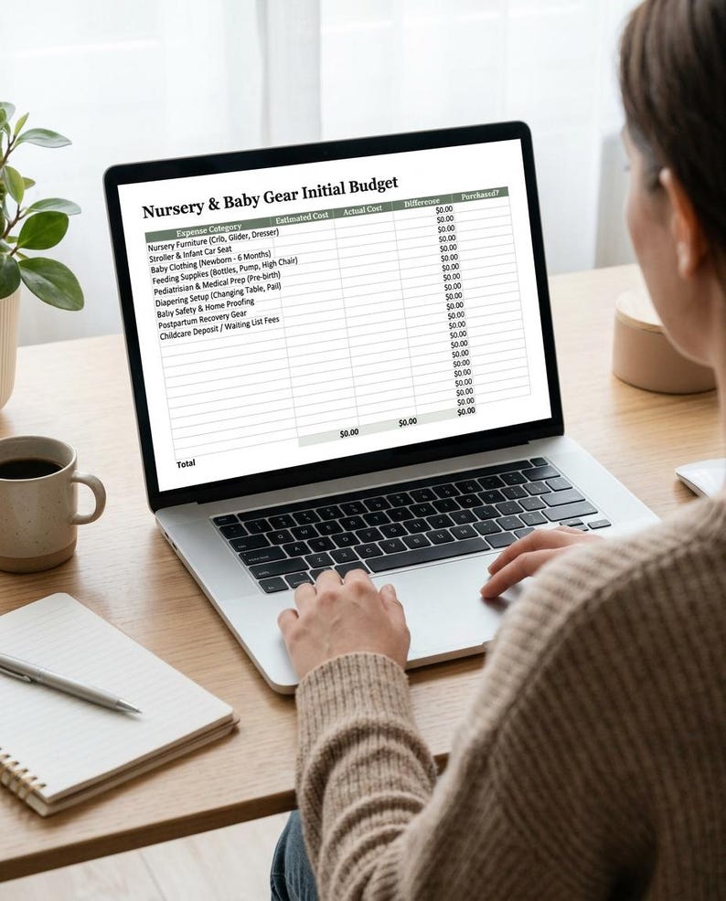 New Baby Budget Planner and Baby Expense Tracker Excel Template for ...