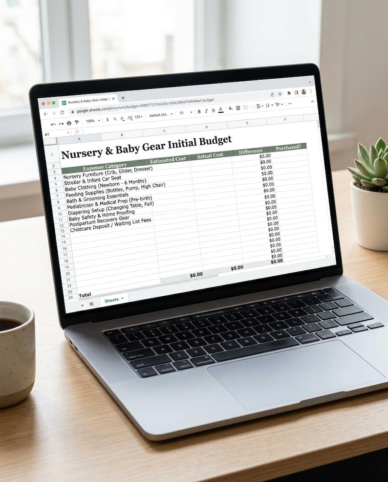 New Baby Budget Planner and Baby Expense Tracker Excel Template for ...