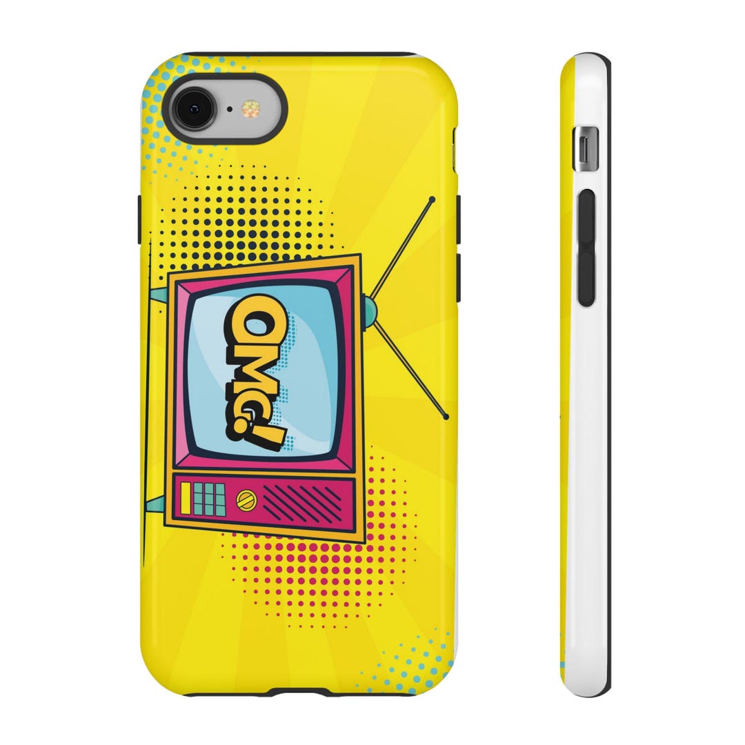 Omg! Retro Tv Protective Phone Case, Dual Layer - Etsy