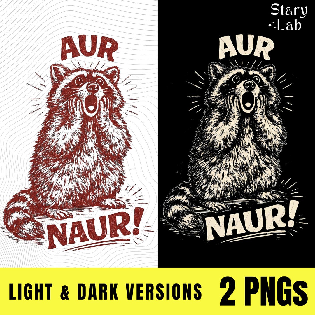 Aur Naur Raccoon PNG, Funny Australian Slang Reaction Png, Funny Meme ...
