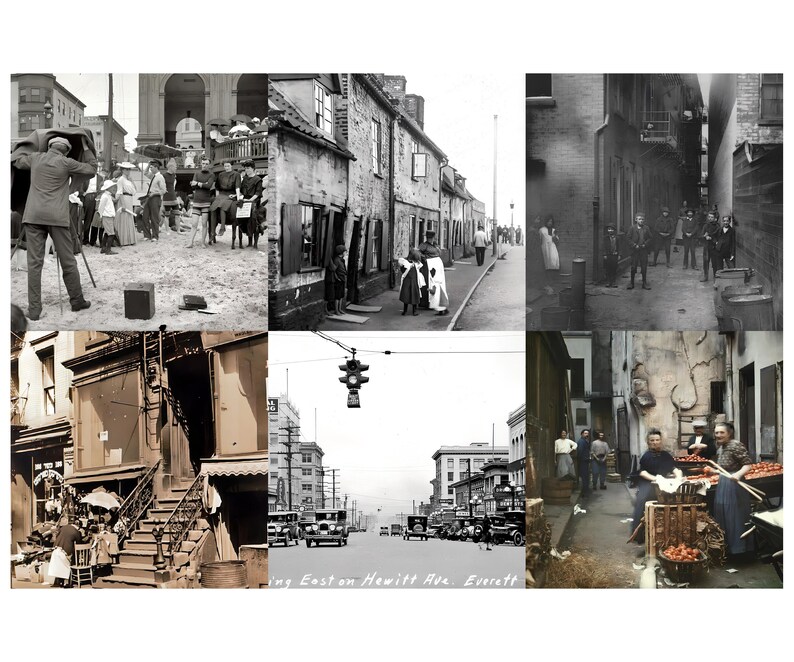 Vintage Early 1900s Historical Photo | Antique Street Scenes ...