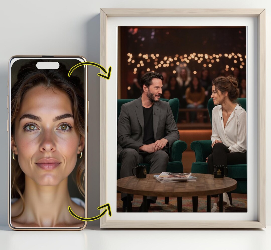 Custom Celebrity Duo Portrait – Photoreal Digital Art Gift (JPG/PNG) - Etsy