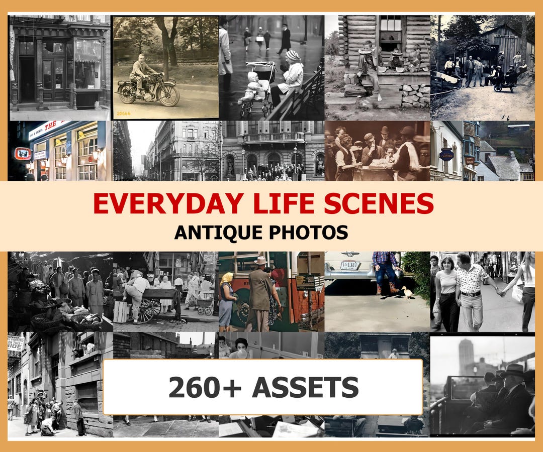 Vintage Everyday Life Scenes Historical Photo | Printable | Photo ...