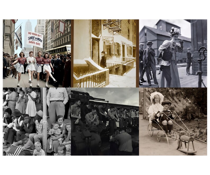 Vintage Everyday Life Scenes Historical Photo | Printable | Photo ...