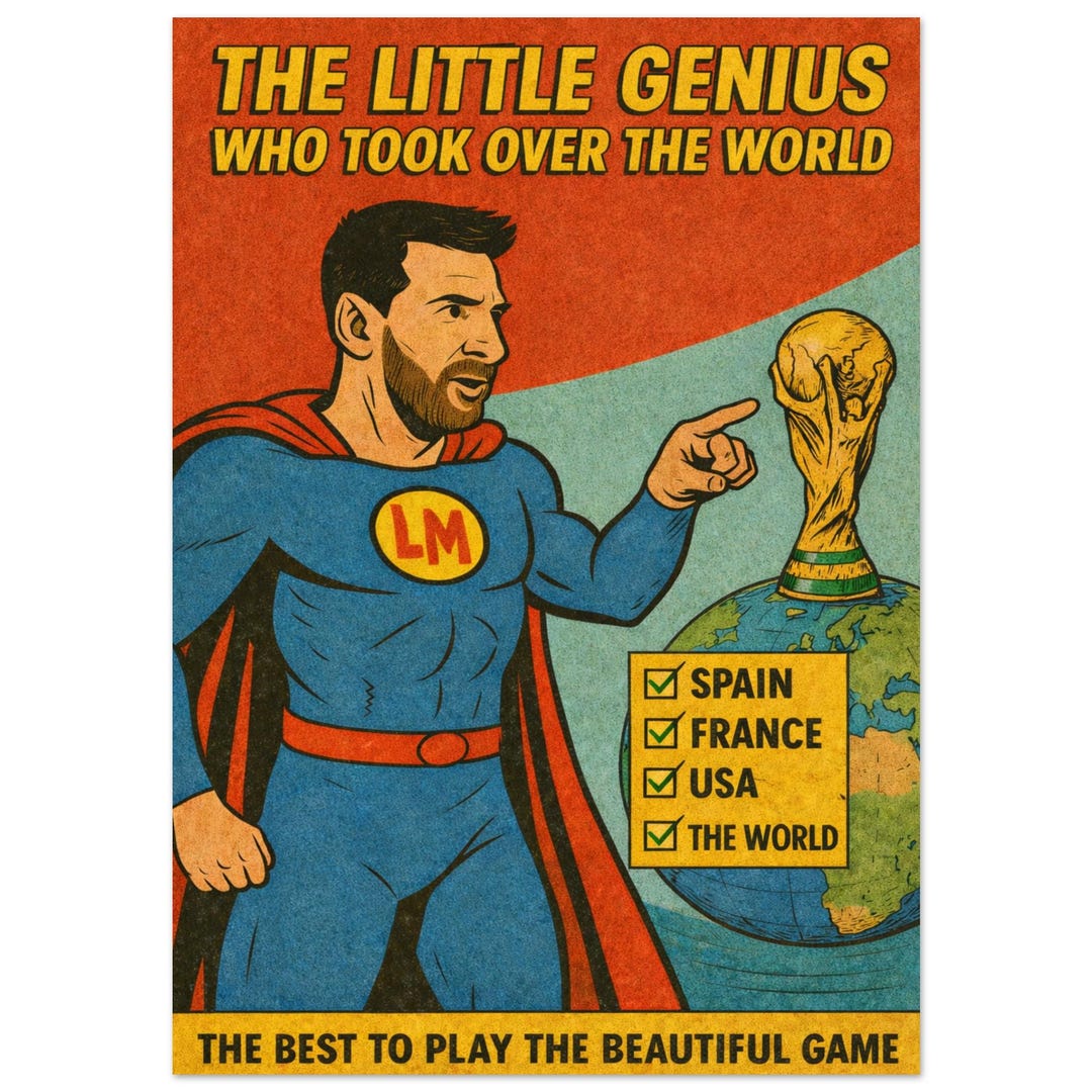 Lionel Messi Comic Book Style Hero Print - Etsy