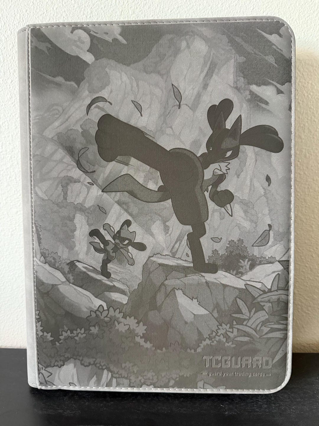 Pokémon - Riolu Lucario Custom Grey Tcguard 9 Pocket Trading Card ...