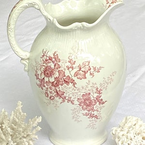 Gorgeous Vintage Ironstone Red Transferware Pitcher Made in Holland - Etsy