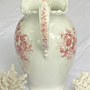 Gorgeous Vintage Ironstone Red Transferware Pitcher Made in Holland - Etsy