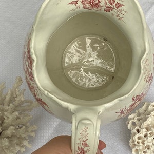 Gorgeous Vintage Ironstone Red Transferware Pitcher Made in Holland - Etsy