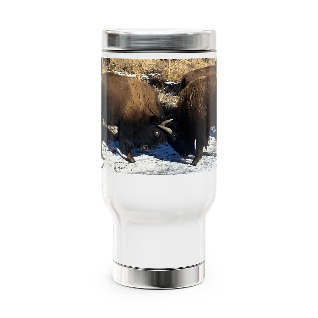 Bison Yellowstone Stainless Steel Travel Mug, Outdoor Adventure - Etsy