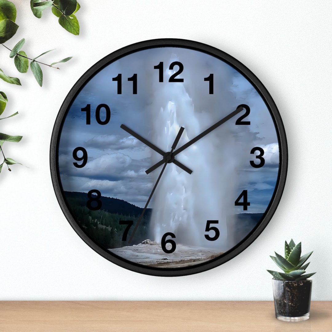 Old Faithful Geyser Wall Clock, Yellowstone National Park Decor - Etsy