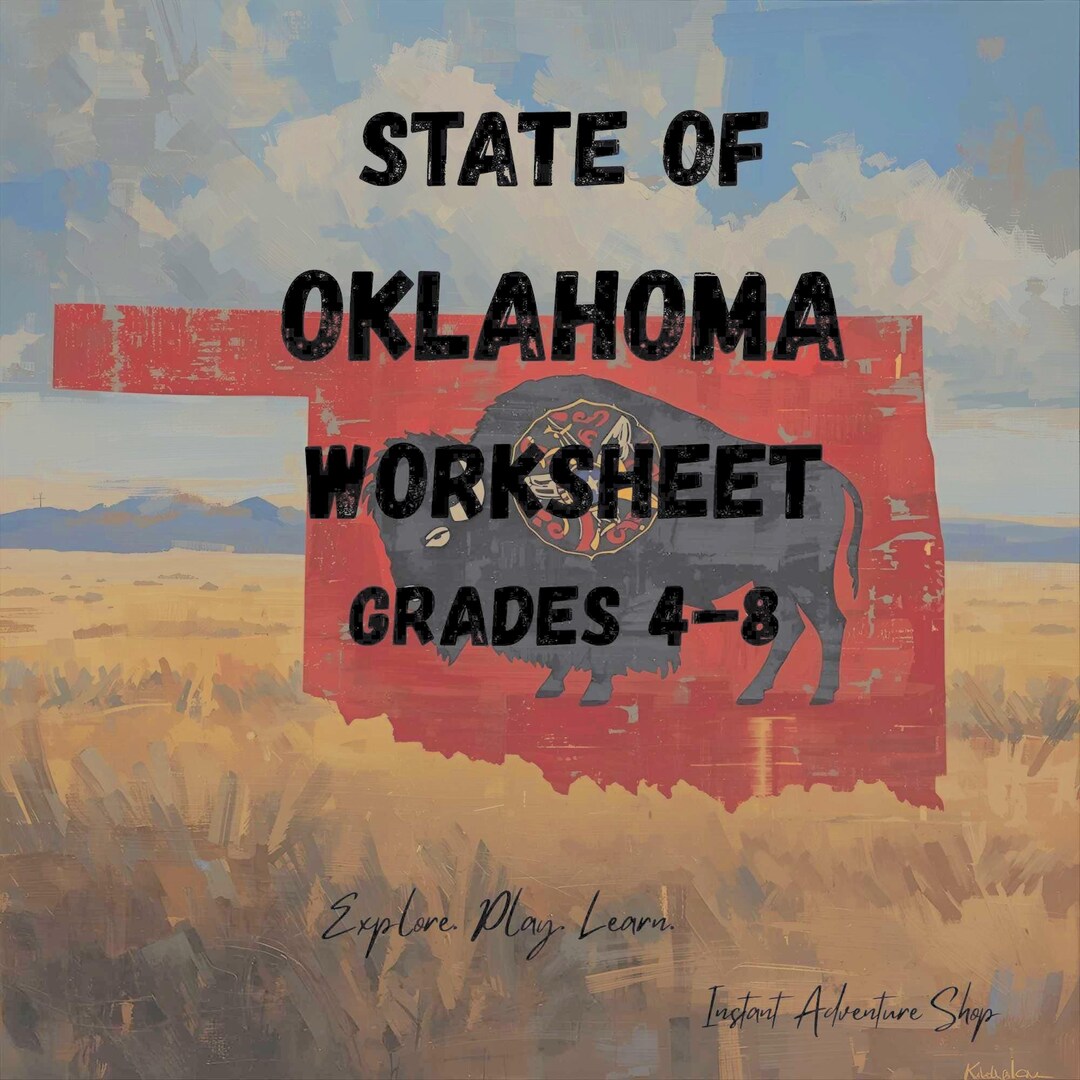 Oklahoma State Worksheet, U.S. State Study, Geography, Social Studies ...