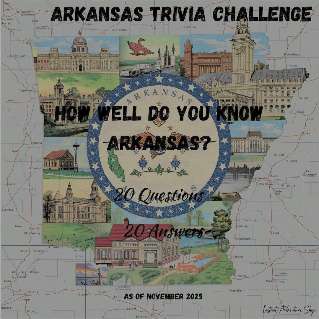 Arkansas State Trivia Questions & Answers, Printable Game, U.S. States ...