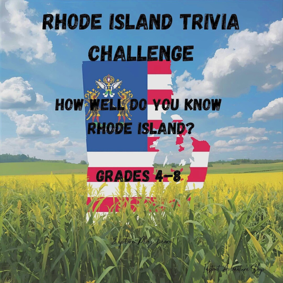 Rhode Island Trivia Game, State Study, 20 Questions (printable Download ...