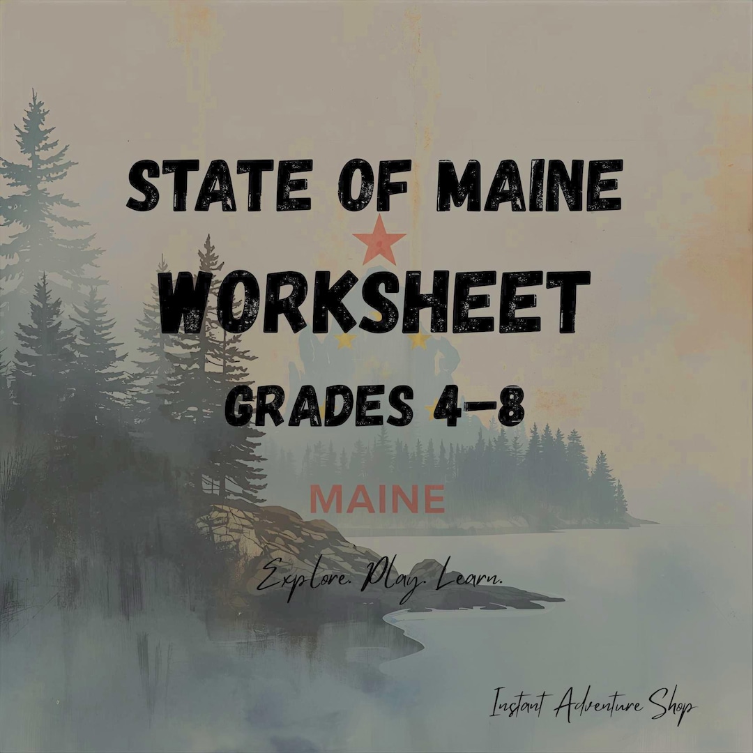 Maine State Worksheet, U.S. State Study, Geography, Social Studies ...