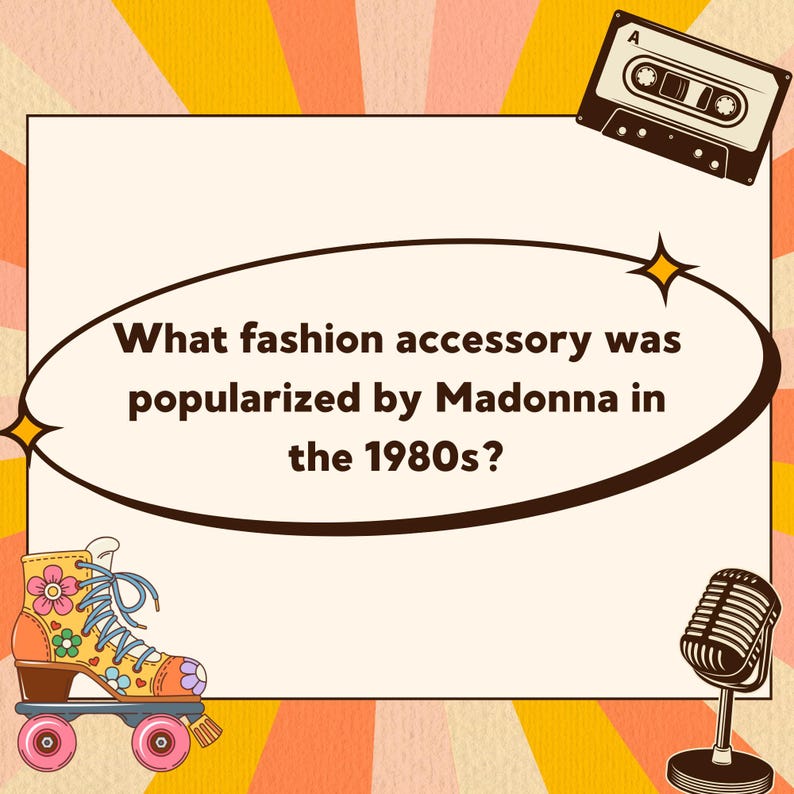 80s Pop Culture Trivia | 30 Fun Questions | Printable Party Game | 80s ...