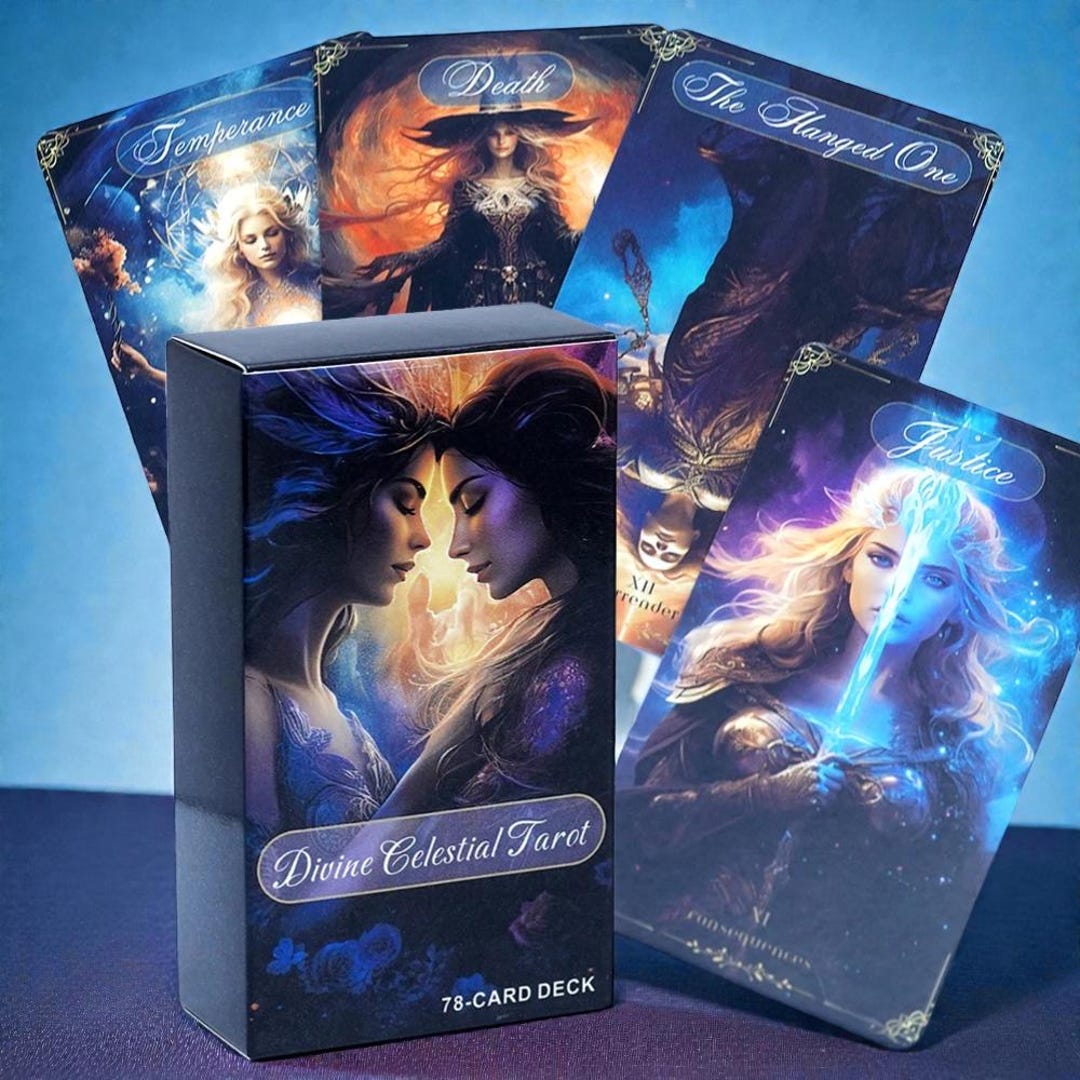 Oracle Tarot Cards, Divine Celestial 78 Tarot Deck, Fortune Telling - Etsy