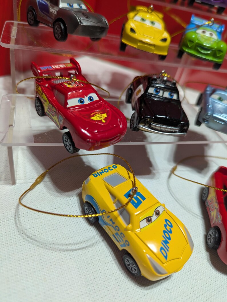 Disney Pixar Cars Lightning Mcqueen Christmas Tree Decorations Set 12 ...