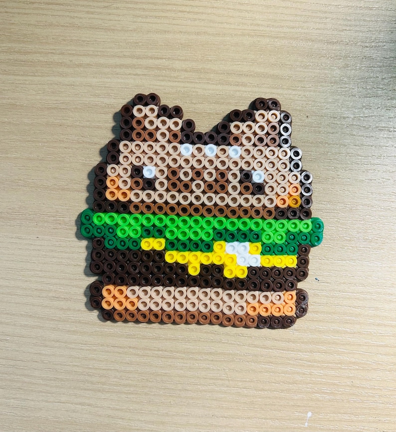 Perler Bead Burger Cat - Etsy