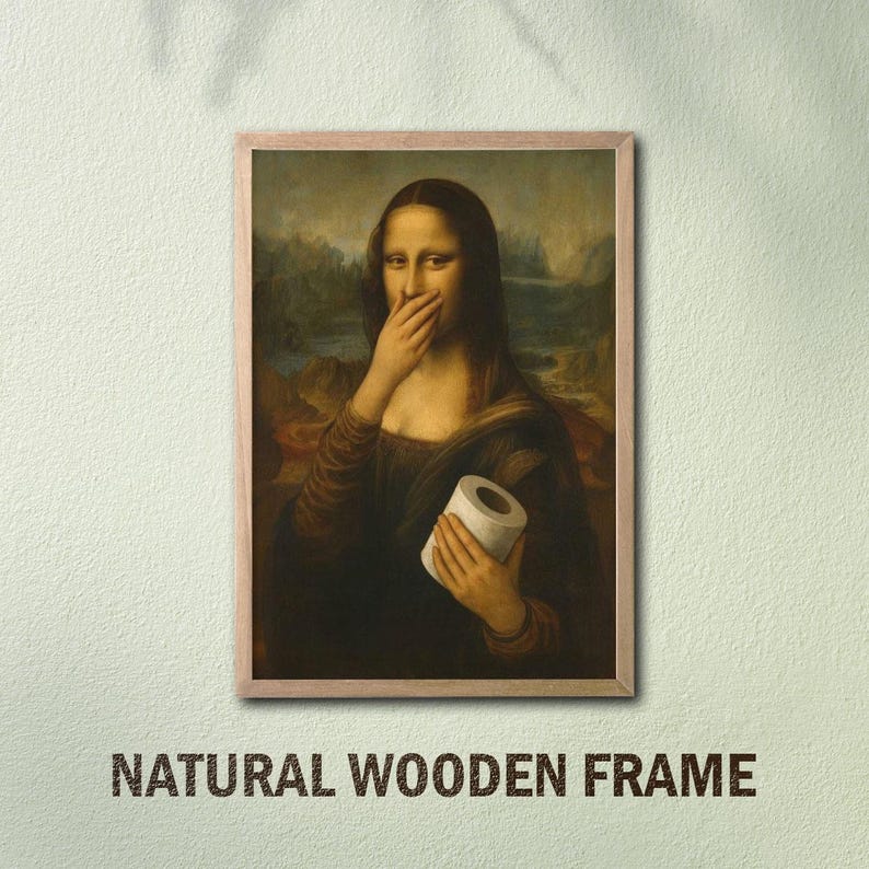Lustiges Mona Lisa Toilettenpapier Druck: Humorvolles Badezimmer ...