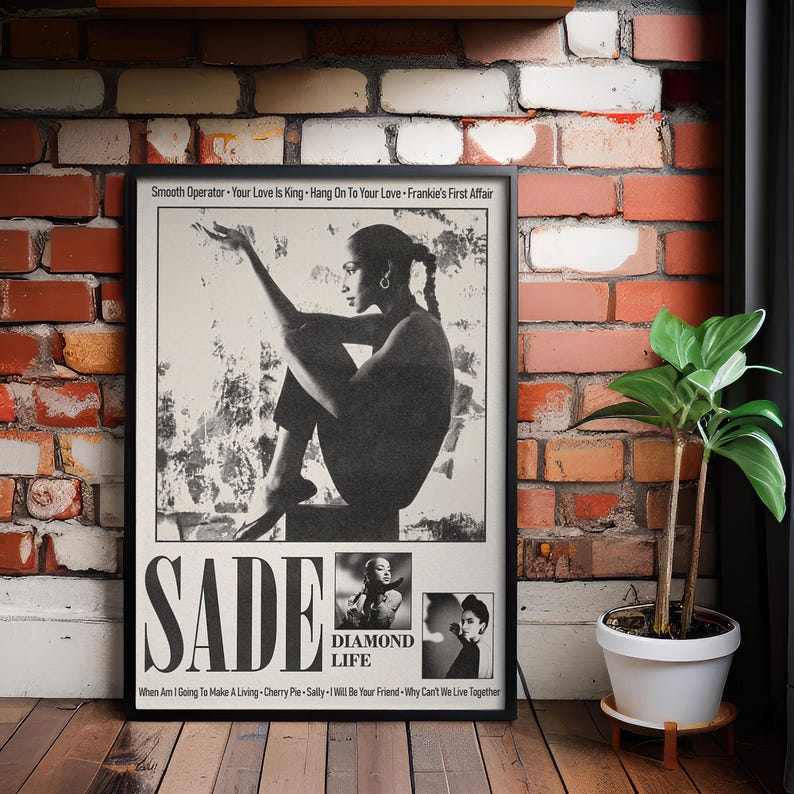 Sade - Diamond Life Album Poster | Vintage Music Wall Art - Etsy