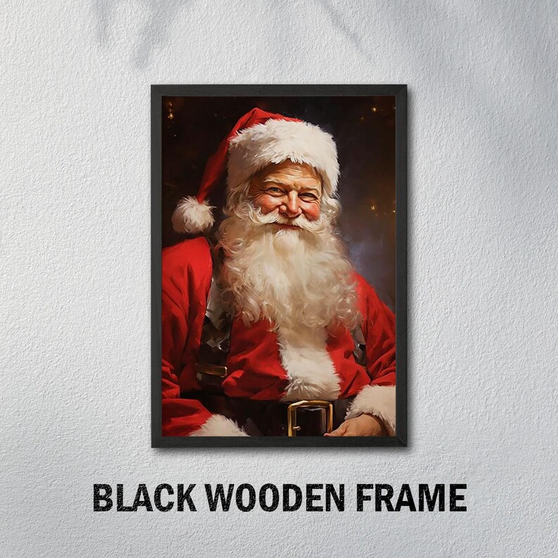 Retro Santa Portrait, Artful Christmas Decor (digital Download) - Etsy