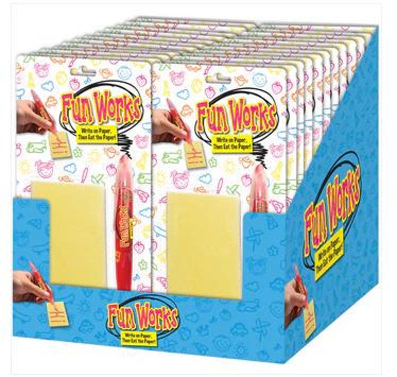S1-06) Box - China - Foreign Candy Fun Works Write Eat Paper 1.16oz (33g) X 24 Units - Etsy