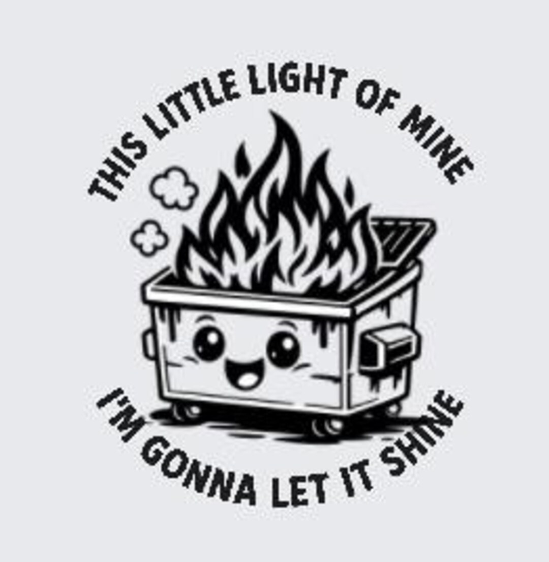 Cute Dumpster Fire SVG PNG - Etsy