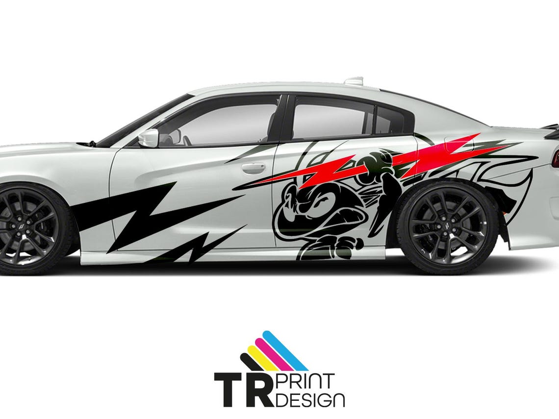 Angry Bee and Lightning Car Decal - Weather-resistant Vinyl - Etsy