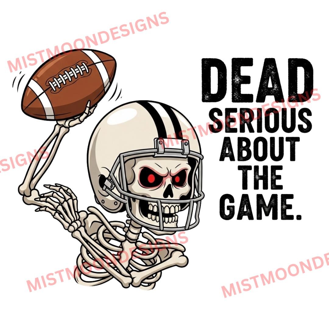 Dead Serious About the Game PNG | Skeleton Football Player Clipart ...