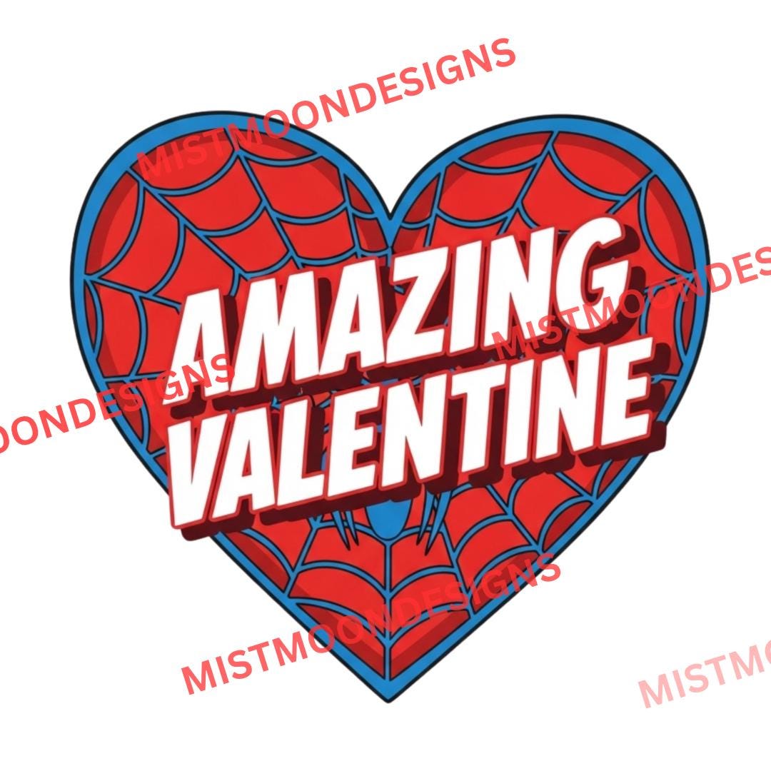 Spidey Heart Valentine PNG | Amazing Valentine Web Hero Heart Clipart ...