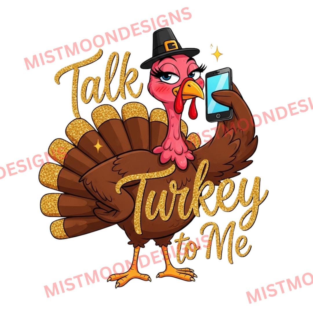 Talk Turkey to Me PNG | Funny Turkey Clipart | Flirty | Thanksgiving ...
