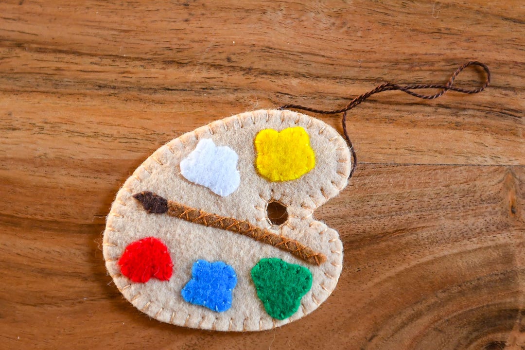 Handmade Felt Paint Palate Ornament - Etsy