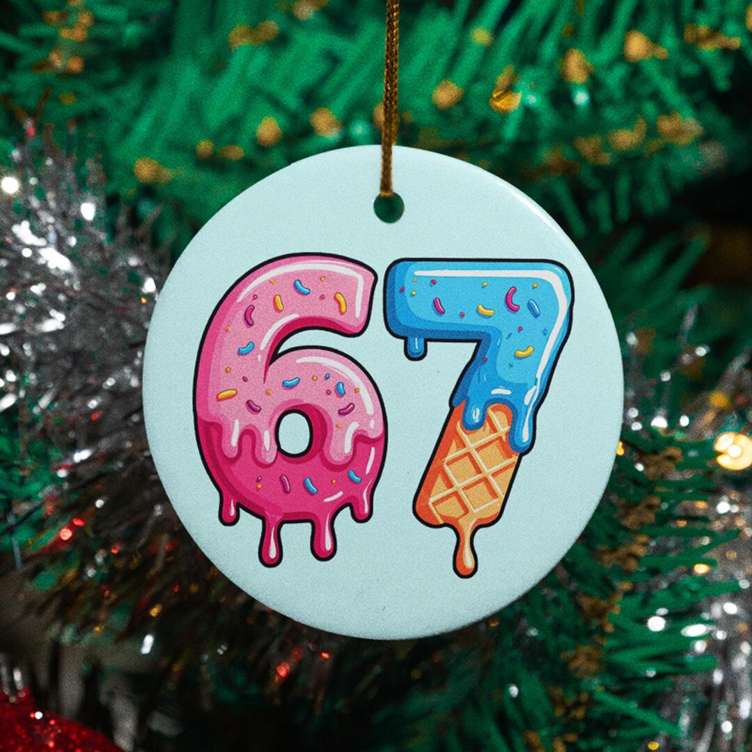 Dripping Ice Cream 6 7 Funny Design, Six Seven Trendy Meme Custom Gift ...