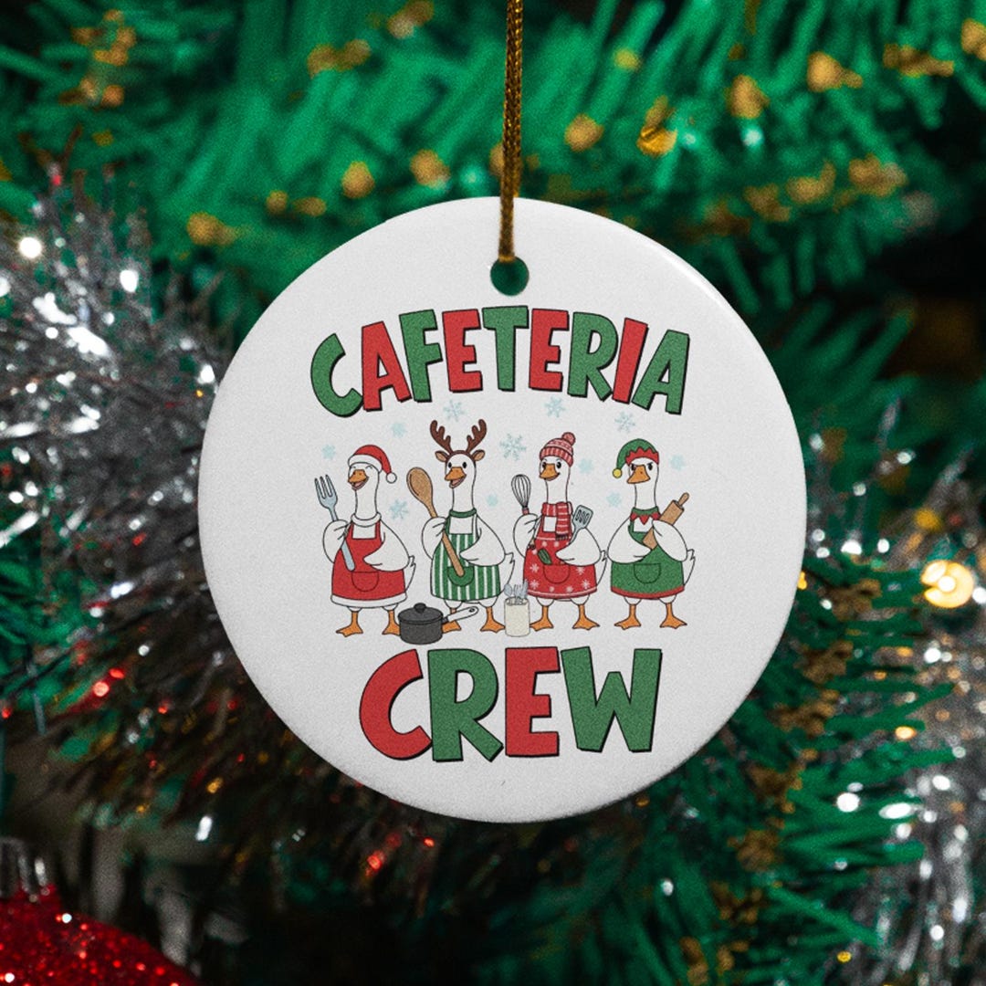 Cafeteria Crew Cute Tribute Design, Funny Xmas Goose Lunch Inspired ...