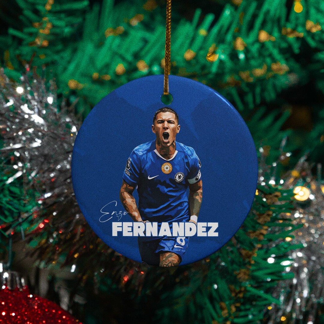 Enzo Fans Inspired Ornament, Chelsea Star Player Custom Gift Christmas ...