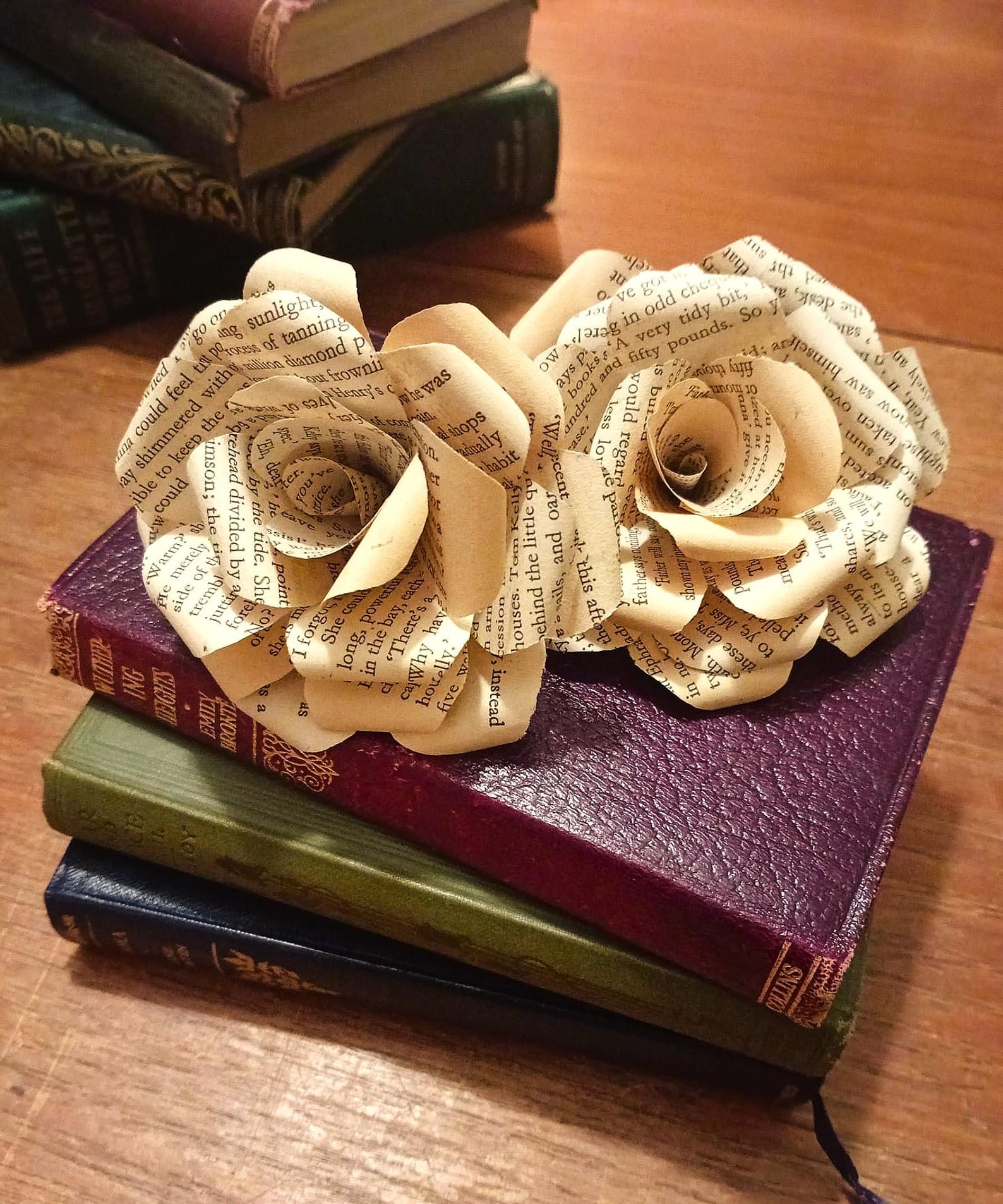 Vintage Book Page Rose – Handmade Paper Flower, Book Lover Gift ...