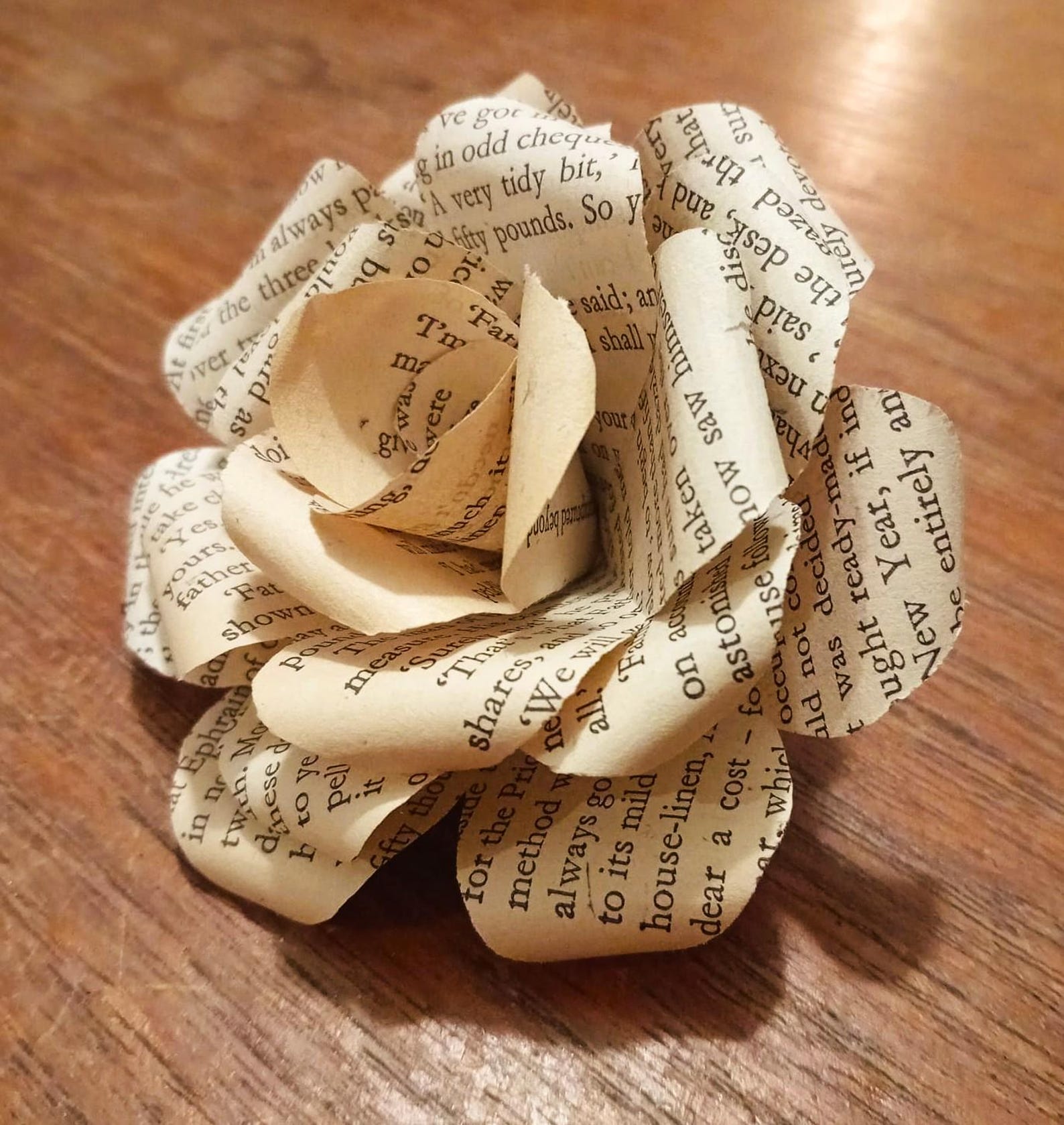 Vintage Book Page Rose – Handmade Paper Flower, Book Lover Gift ...
