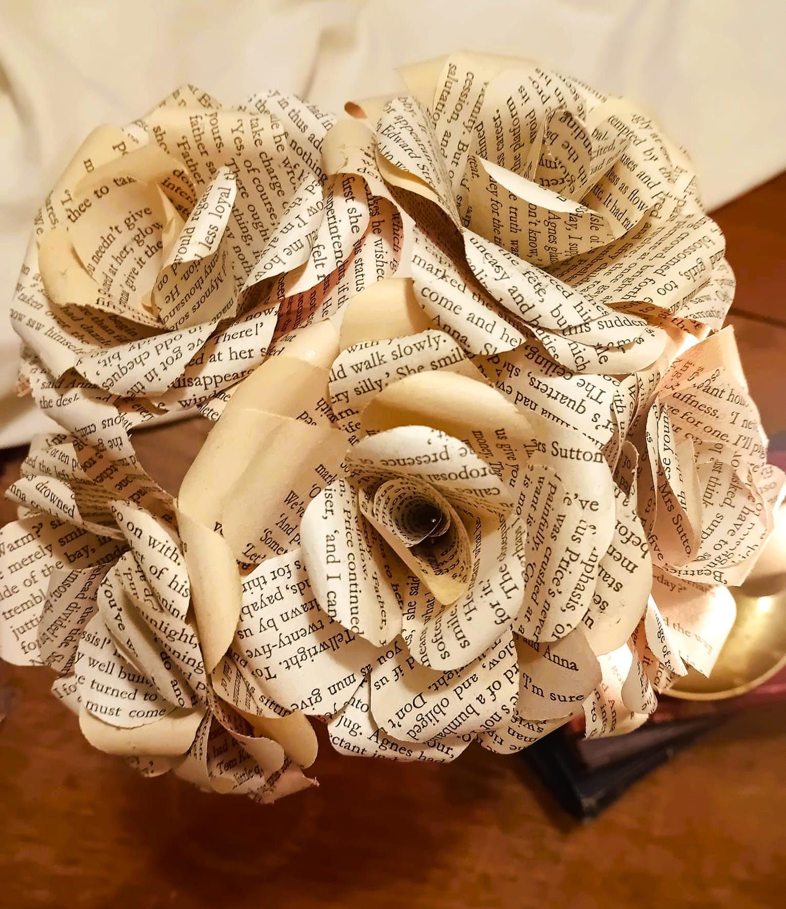 Vintage Book Page Rose – Handmade Paper Flower, Book Lover Gift ...