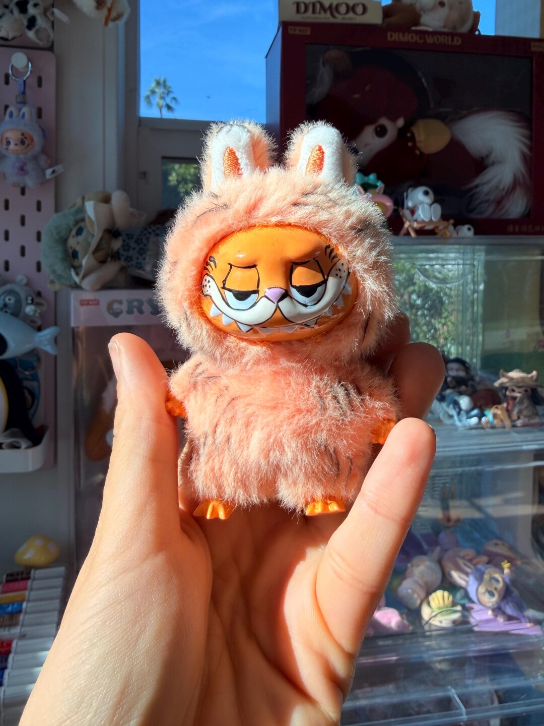 Authentic Pop Mart Labubu Custom | Hand-painted Garfield Inspired ...