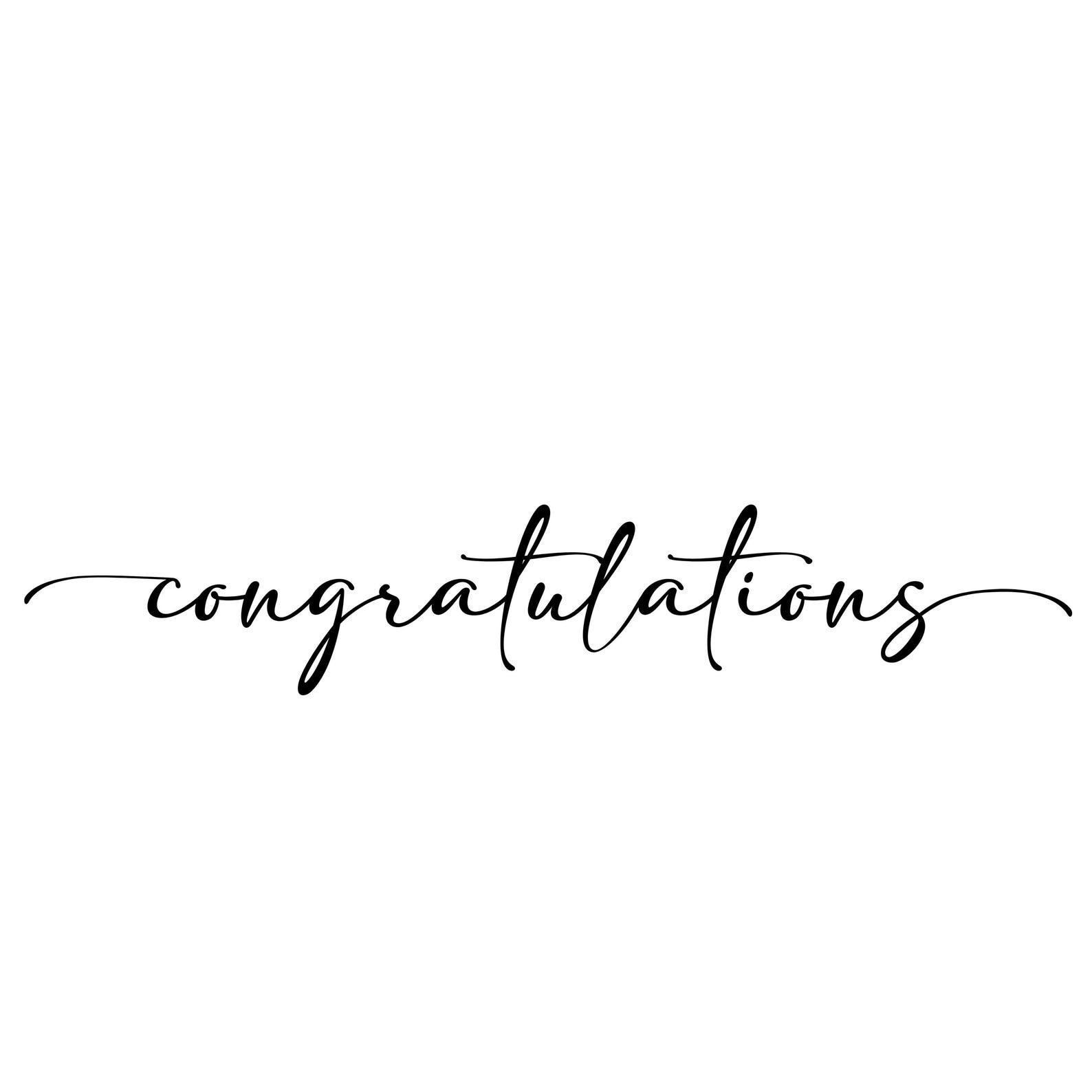 Congratulations Calligraphy Sign | Cursive Calligraphy | Pdf, Svg, Jpeg ...